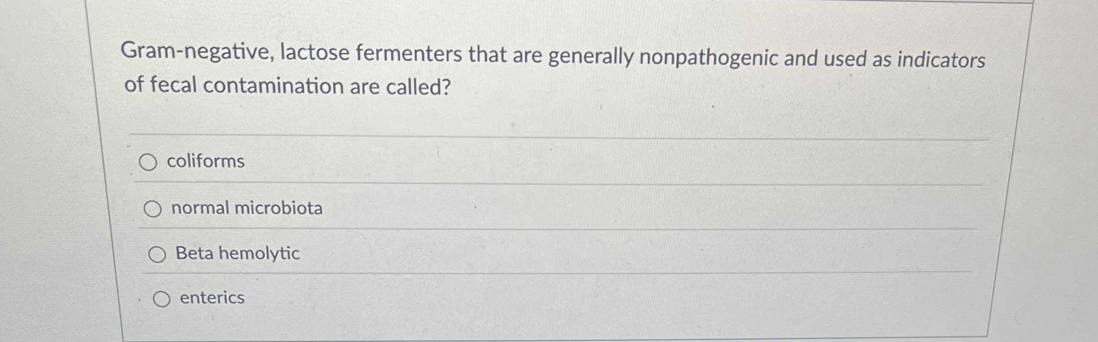 Solved Gram-negative, lactose fermenters that are generally | Chegg.com