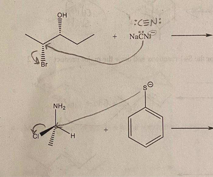 Solved For the following SN2 reactions draw complete arrow | Chegg.com