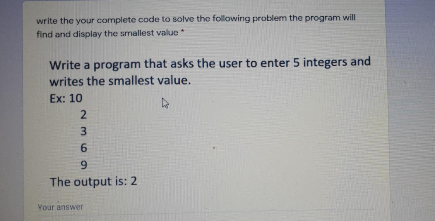 Solved write the your complete code to solve the following | Chegg.com