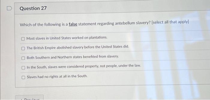 Which of the following is a false statement regarding | Chegg.com