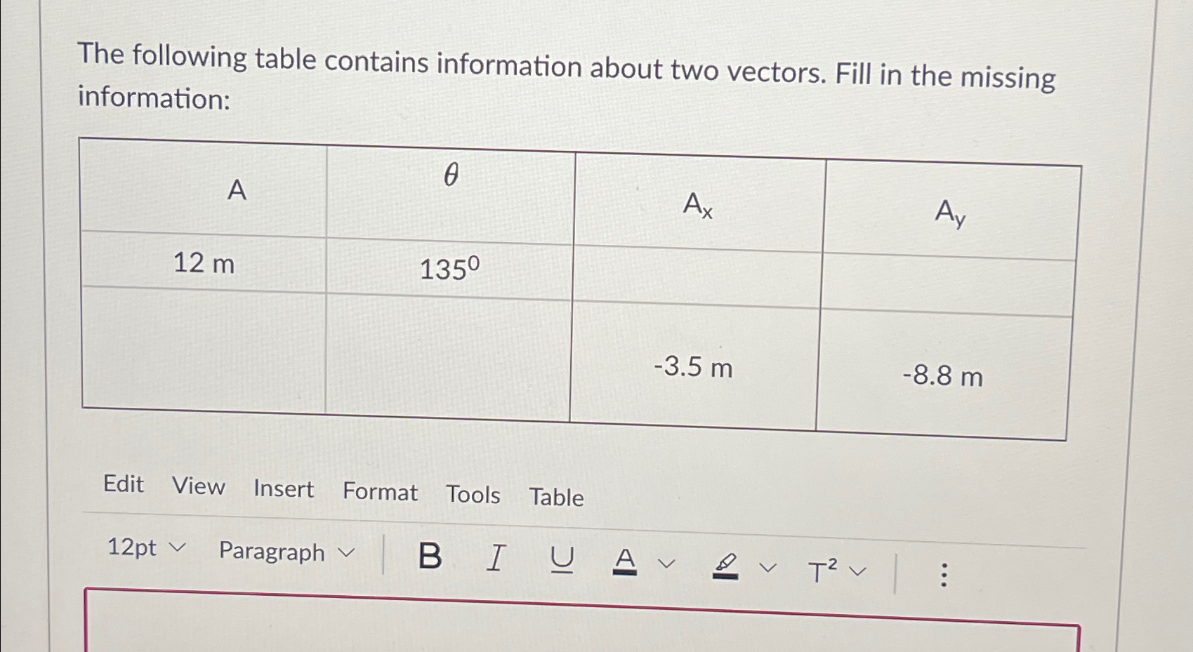 Solved The following table contains information about two | Chegg.com