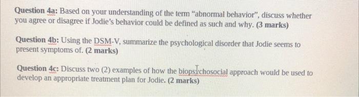 Solved Question 4a: Based on your understanding of the term | Chegg.com