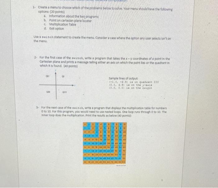 Solved in c langauage 5 bonus points if program menu pop | Chegg.com
