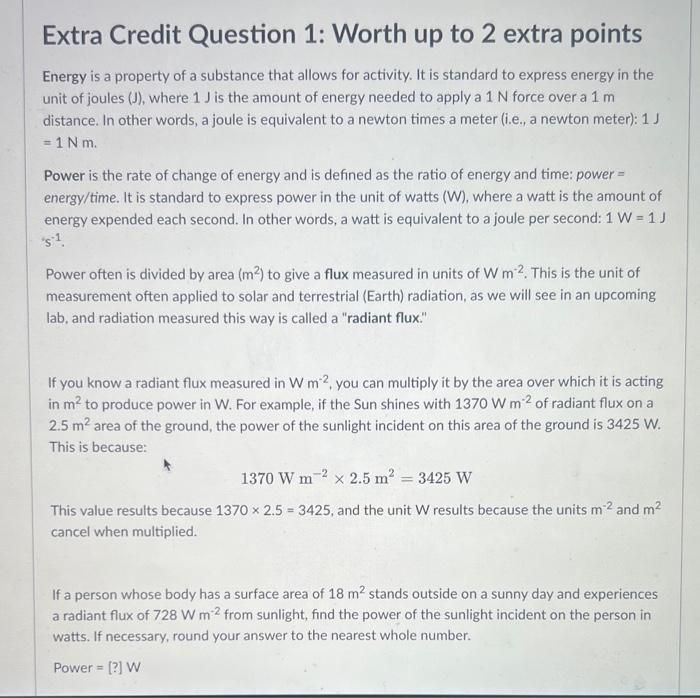 Solved Extra Credit Question 1: Worth up to 2 extra points | Chegg.com