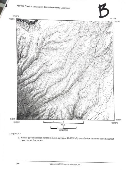Solved Exercise 1: Fluvial Drainage Patterns \& Features | Chegg.com
