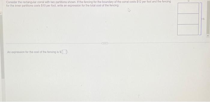 Solved Consider the rectangular cocral with two partitions | Chegg.com
