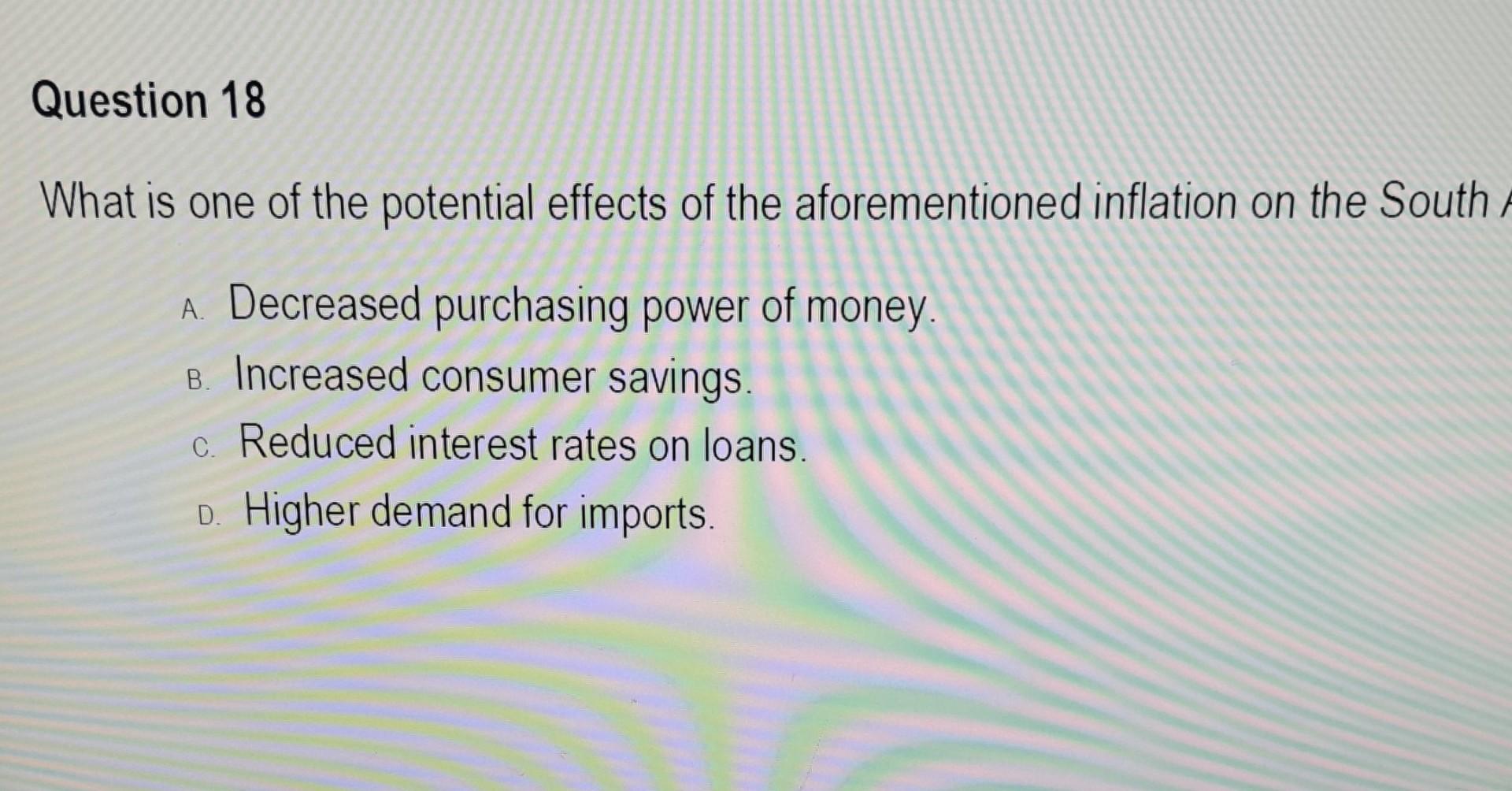 Solved What is one of the potential effects of the | Chegg.com