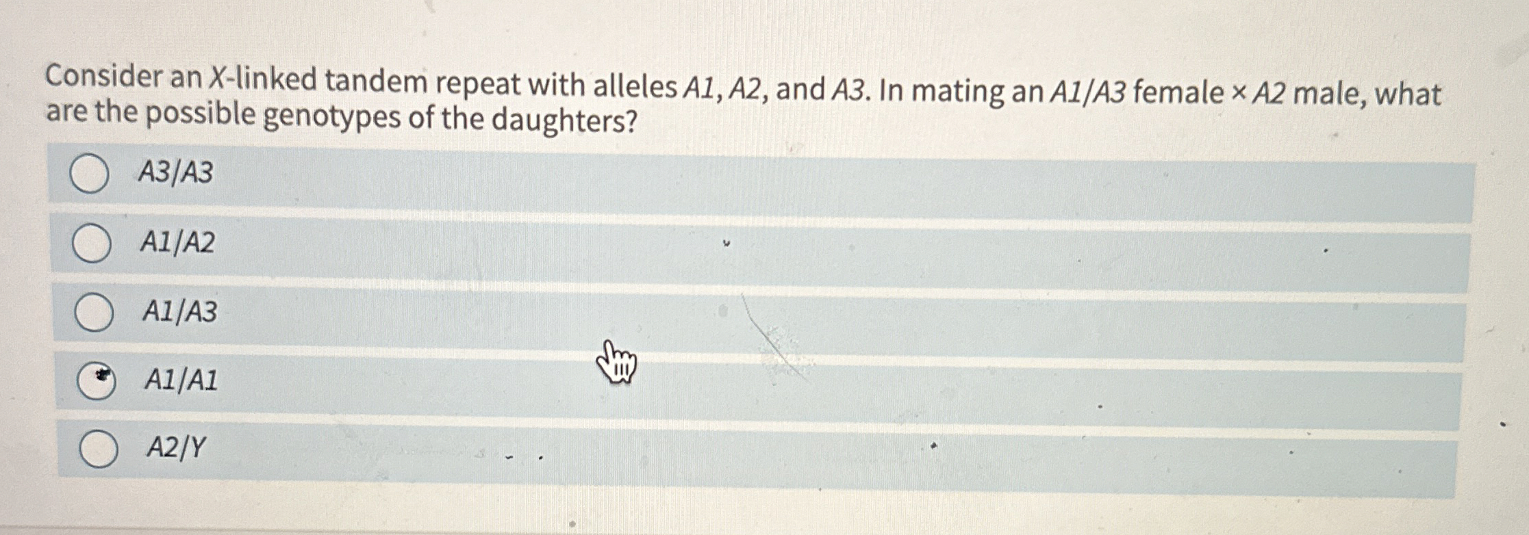 Solved Consider an x-linked tandem repeat with alleles | Chegg.com