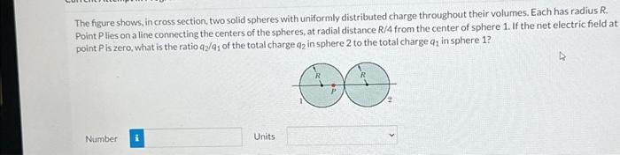 The figure shows, in cross section, two solid spheres | Chegg.com