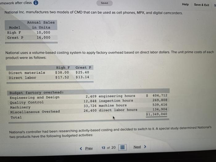 Solved omework after class & Saved Help Save & Exit S | Chegg.com Solved omework after class & Saved Help Save & Exit S | Chegg.com