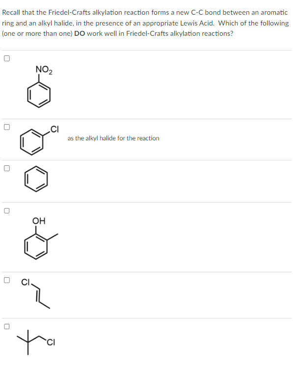 Solved Recall that the Friedel-Crafts alkylation reaction | Chegg.com
