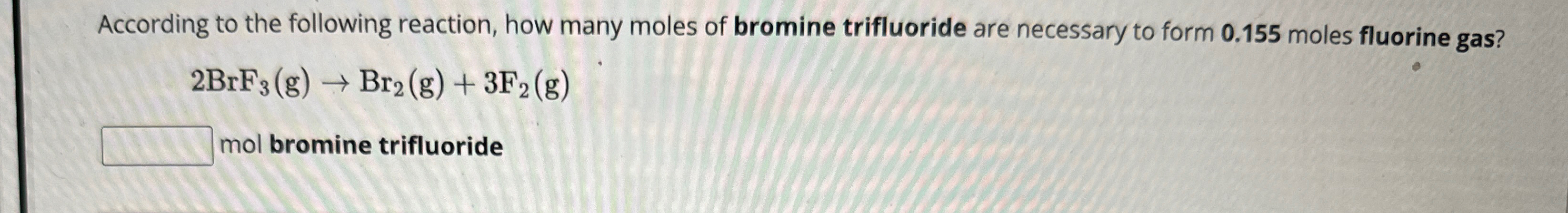 Solved According to the following reaction, how many moles | Chegg.com