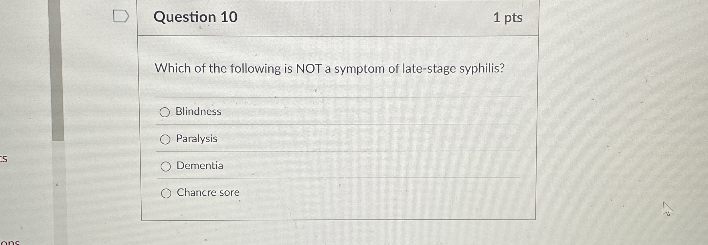 Solved Question 101 ﻿ptsWhich of the following is NOT a | Chegg.com