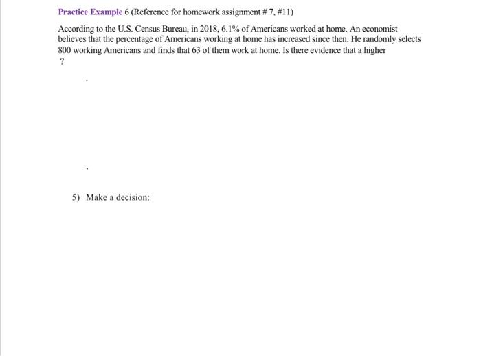 Solved Practice Example 6 (Reference for homework assignment | Chegg.com