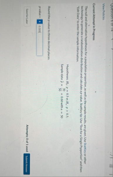 Solved Question 6 ﻿of 14View PoliciesCurrent Attempt in | Chegg.com