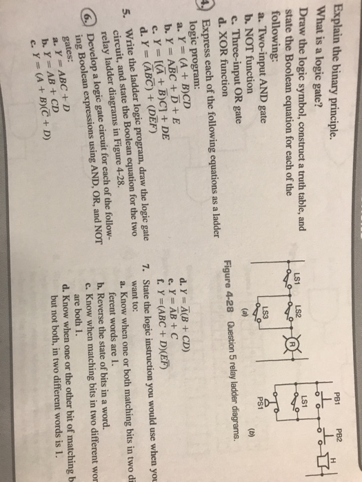Solved PB1 PB2 Lote 1 tot LS1 LS1 LS2 Explain the binary | Chegg.com