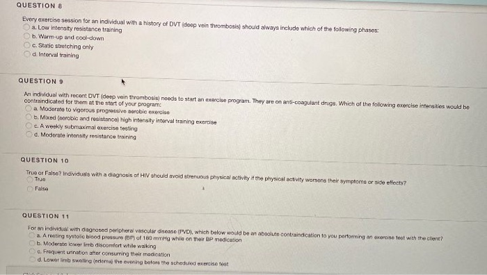 Solved QUESTION & Every exercise session for an individual | Chegg.com
