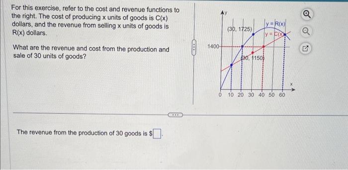 Solved For this exercise, refer to the cost and revenue | Chegg.com