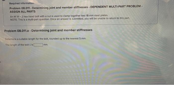 Solved Required information Problem 08.011 - Determining | Chegg.com