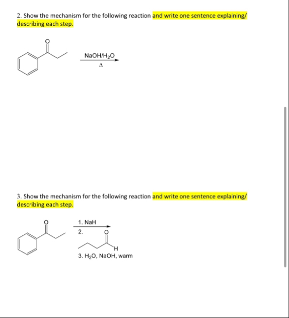 Solved Show the mechanism for the following reaction and | Chegg.com