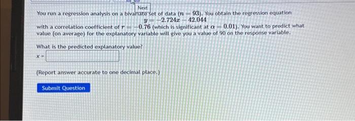 Solved Here Is A Bivariate Data Set This Data Can Be 6600