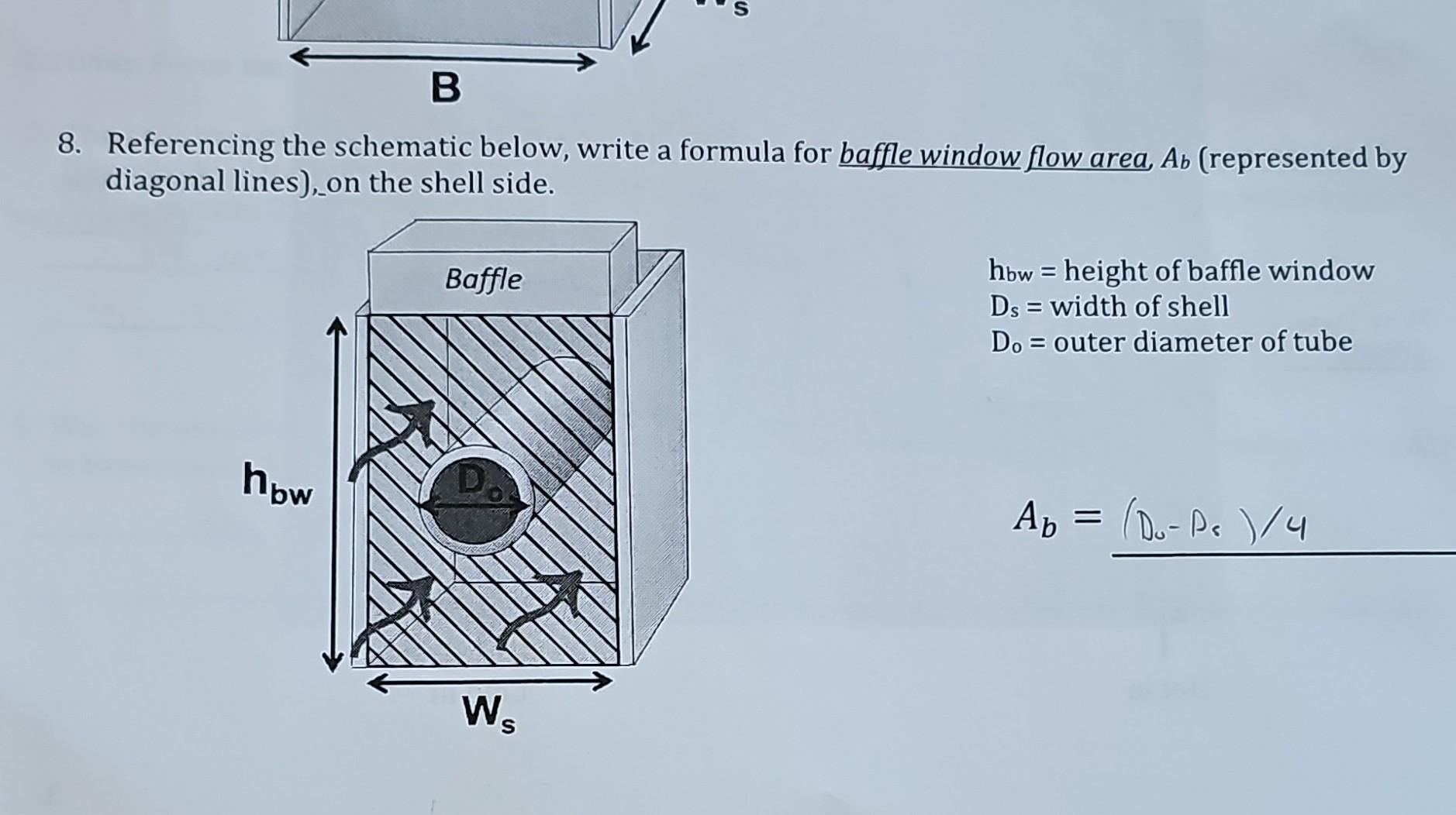 Solved 8. Referencing the schematic below, write a formula | Chegg.com