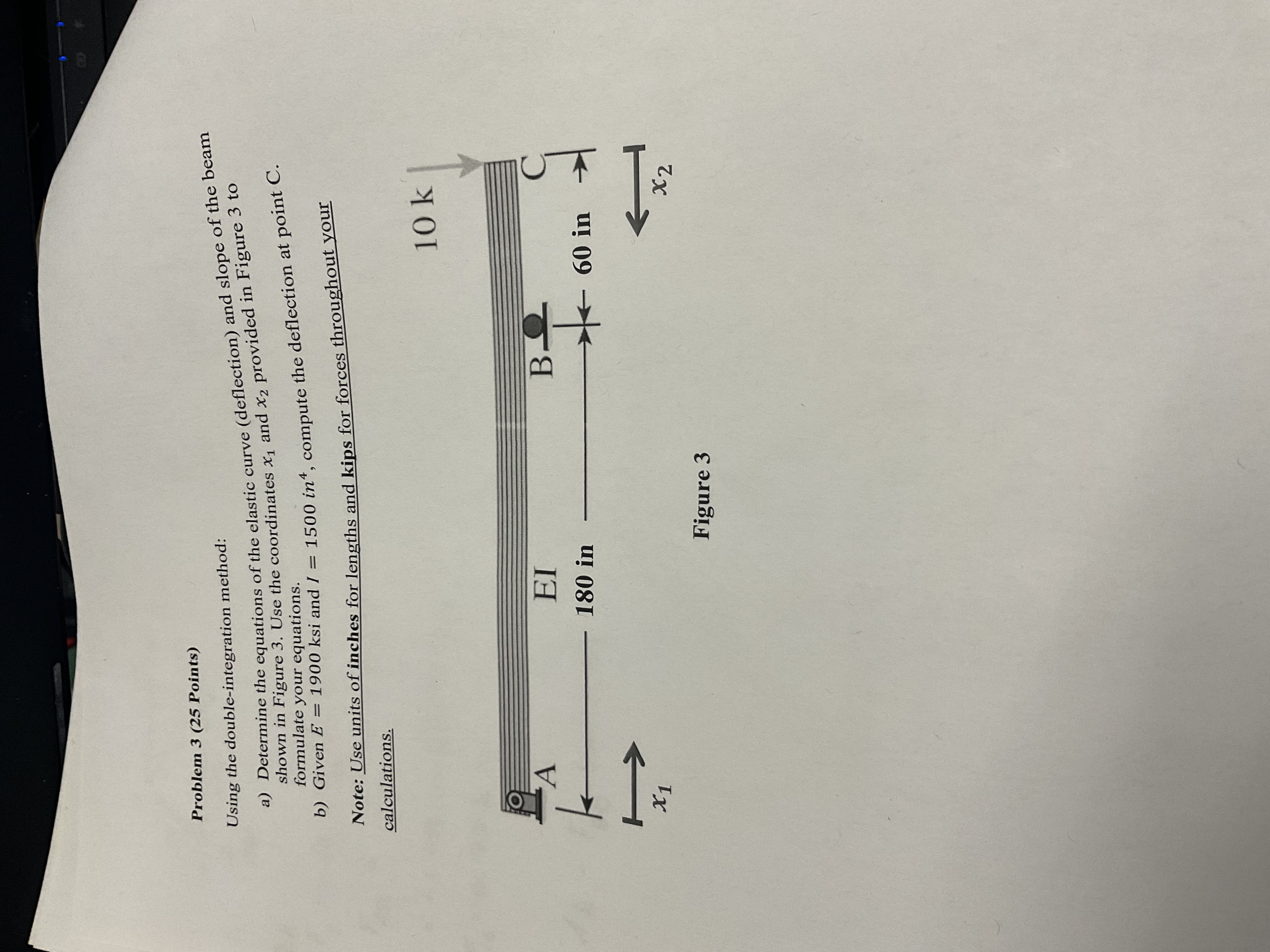 Problem 3 ( 25 ﻿Points)Using the double-integration | Chegg.com