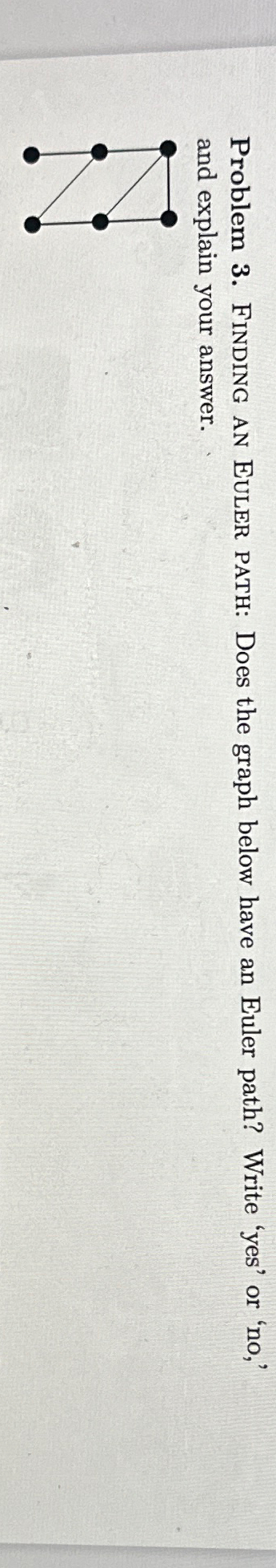 Solved Problem 3. ﻿Finding an Euler path: Does the graph | Chegg.com