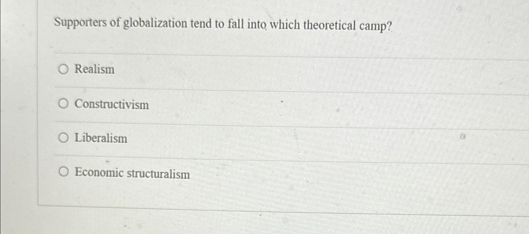 Solved Supporters of globalization tend to fall into which | Chegg.com
