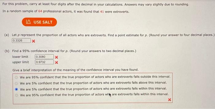 Solved For this problem, carry at least four digits after | Chegg.com