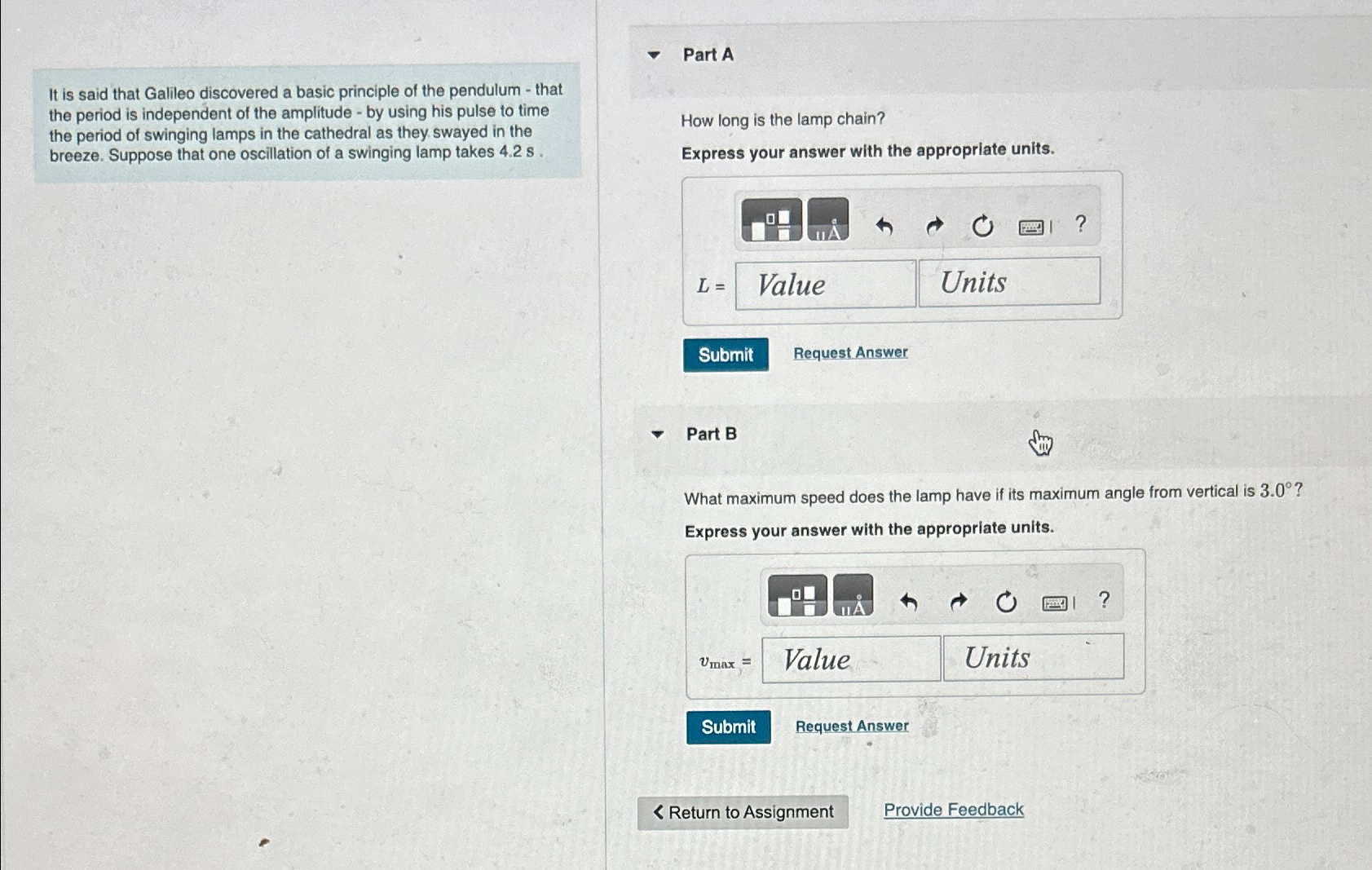 Solved Part AIt is said that Galileo discovered a basic | Chegg.com