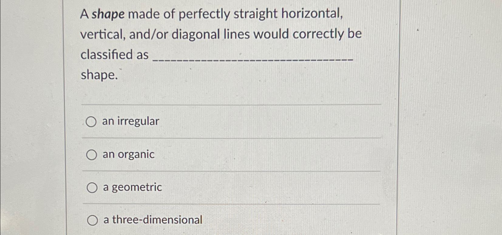 Solved A shape made of perfectly straight horizontal, | Chegg.com