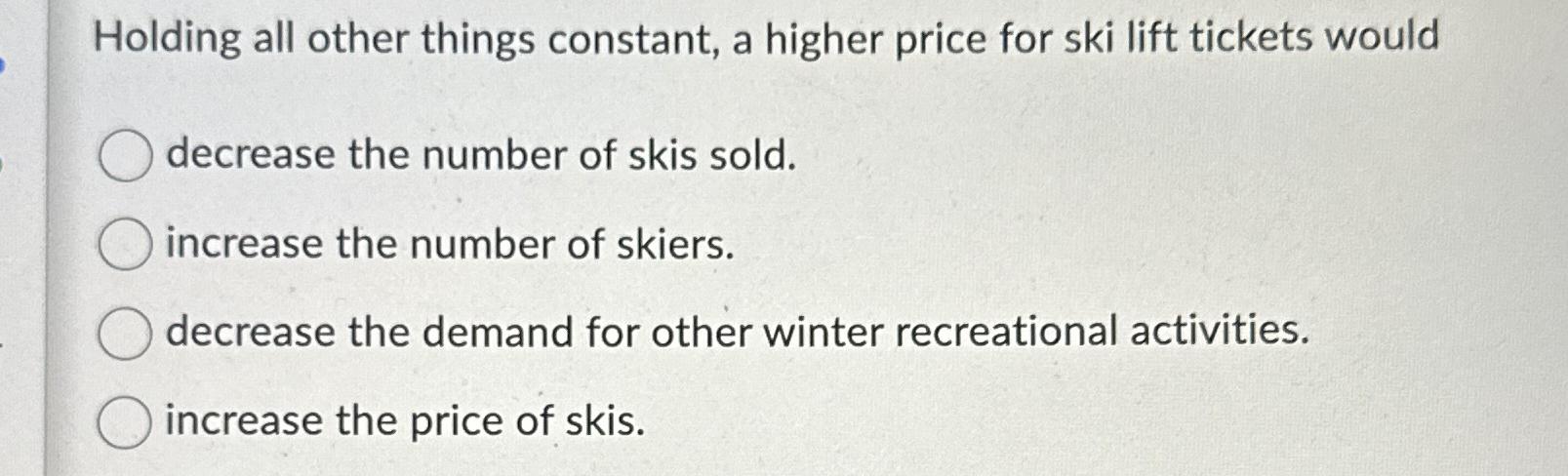 Solved Holding all other things constant, a higher price for | Chegg.com