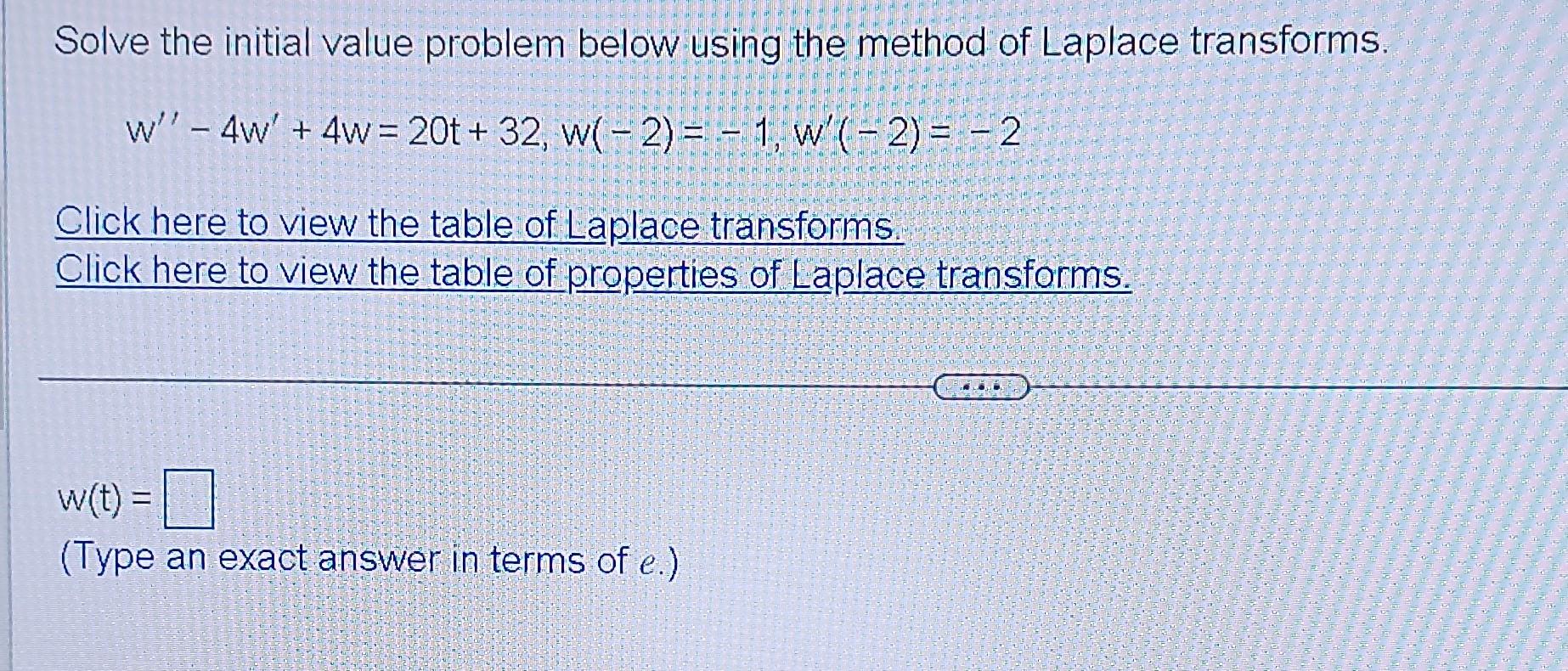 Solved Solve the initial value problem below using the | Chegg.com