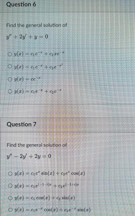 Solved Find the general solution of y′′+2y′+y=0 | Chegg.com