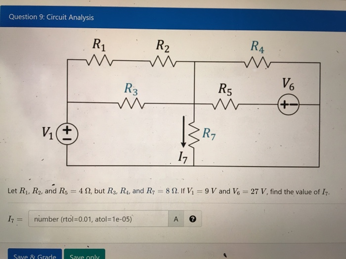 Solved Question 9: Circuit Analysis V Let R1, R2, and Rs = | Chegg.com