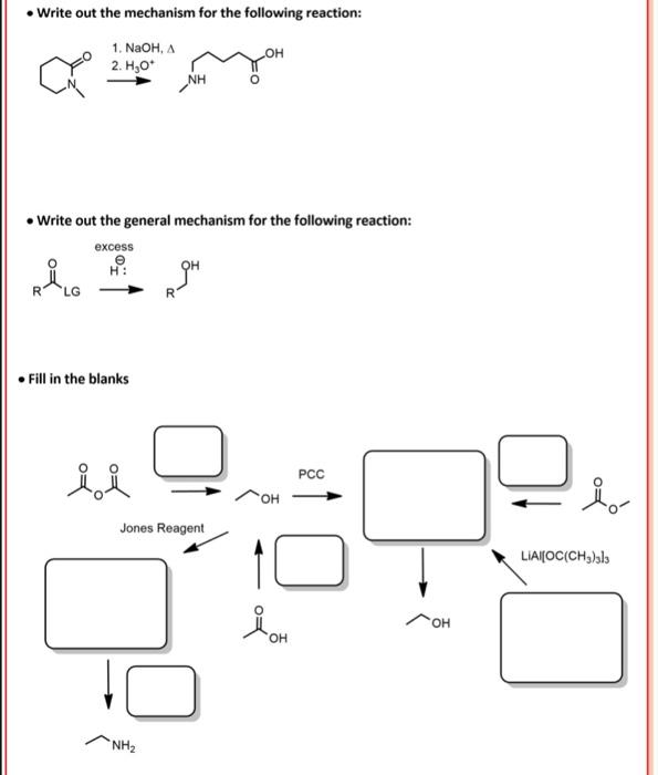 Solved Write out the mechanism for the following reaction: | Chegg.com