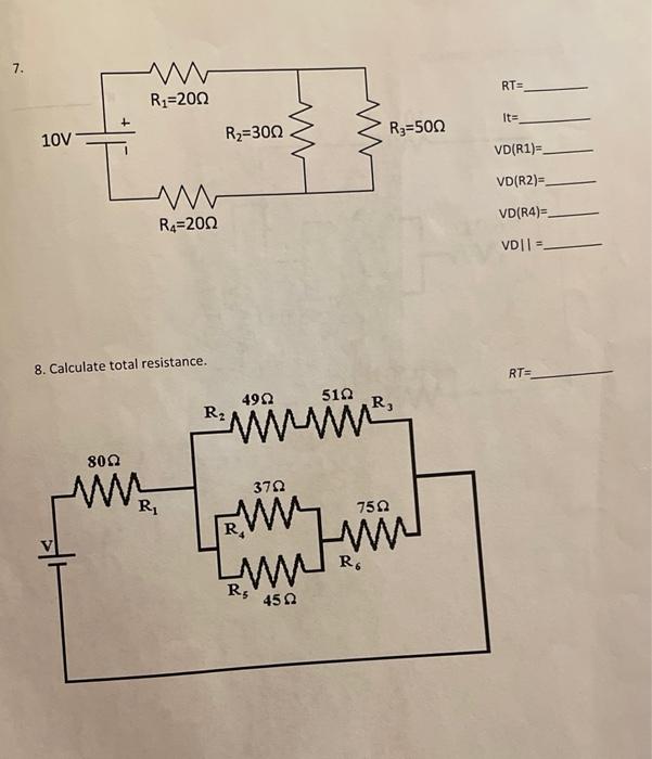 Solved Series-Parallel Worksheet Skills Test Complete the | Chegg.com