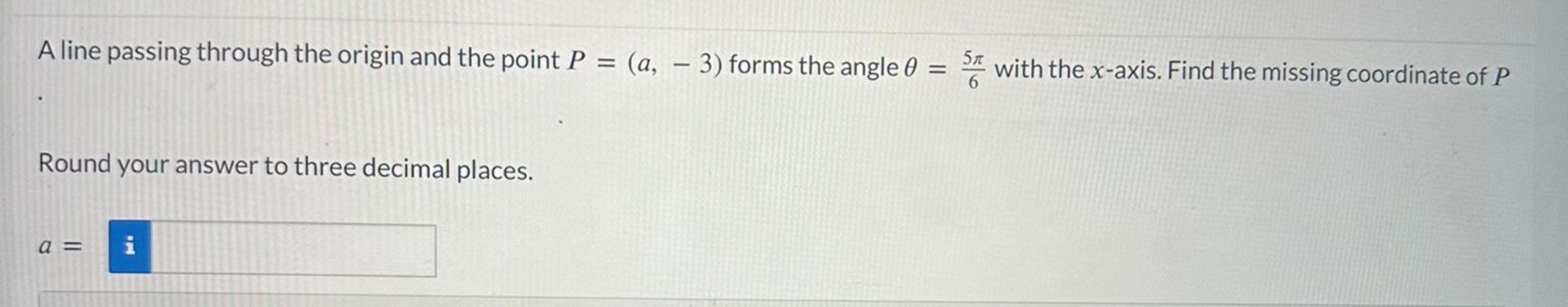 Solved A line passing through the origin and the point | Chegg.com