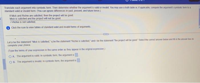 Translate each argument into symbolic form. Then | Chegg.com