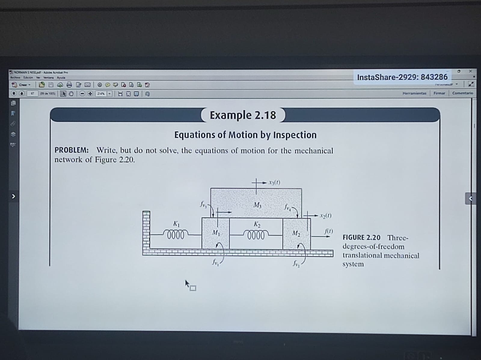 Solved 24 ﻿rarrB441 (i)(6)*EEquations of Motion by | Chegg.com