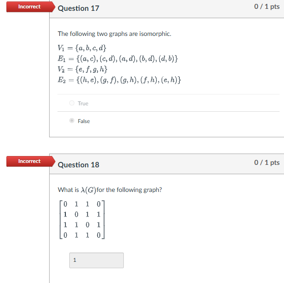 Solved Question 17The following two graphs are | Chegg.com