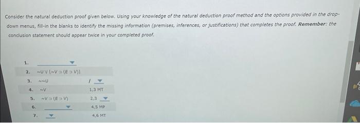 Consider the natural deduction proof given below. | Chegg.com