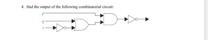 Solved 4. find the output of the following combinatorial | Chegg.com