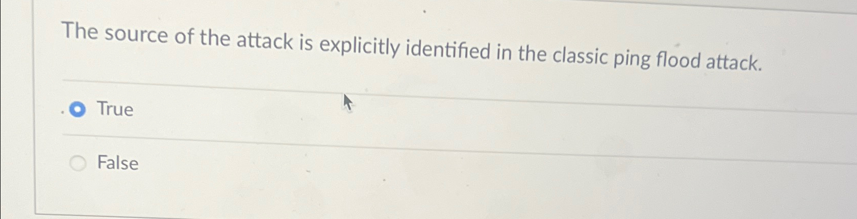 Solved The source of the attack is explicitly identified in | Chegg.com