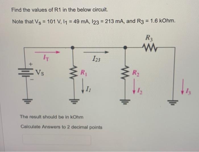 Solved Find the values of R1 in the below circuit. Note that | Chegg.com