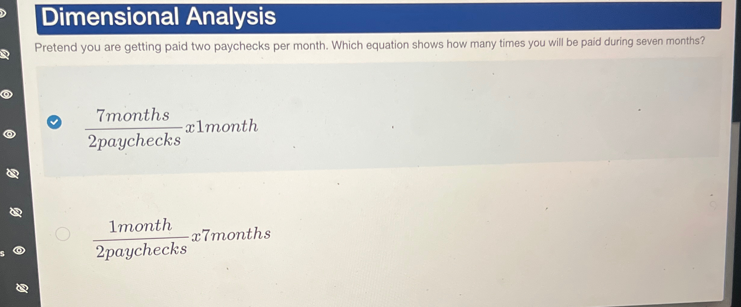 Solved Dimensional AnalysisPretend you are getting paid two | Chegg.com