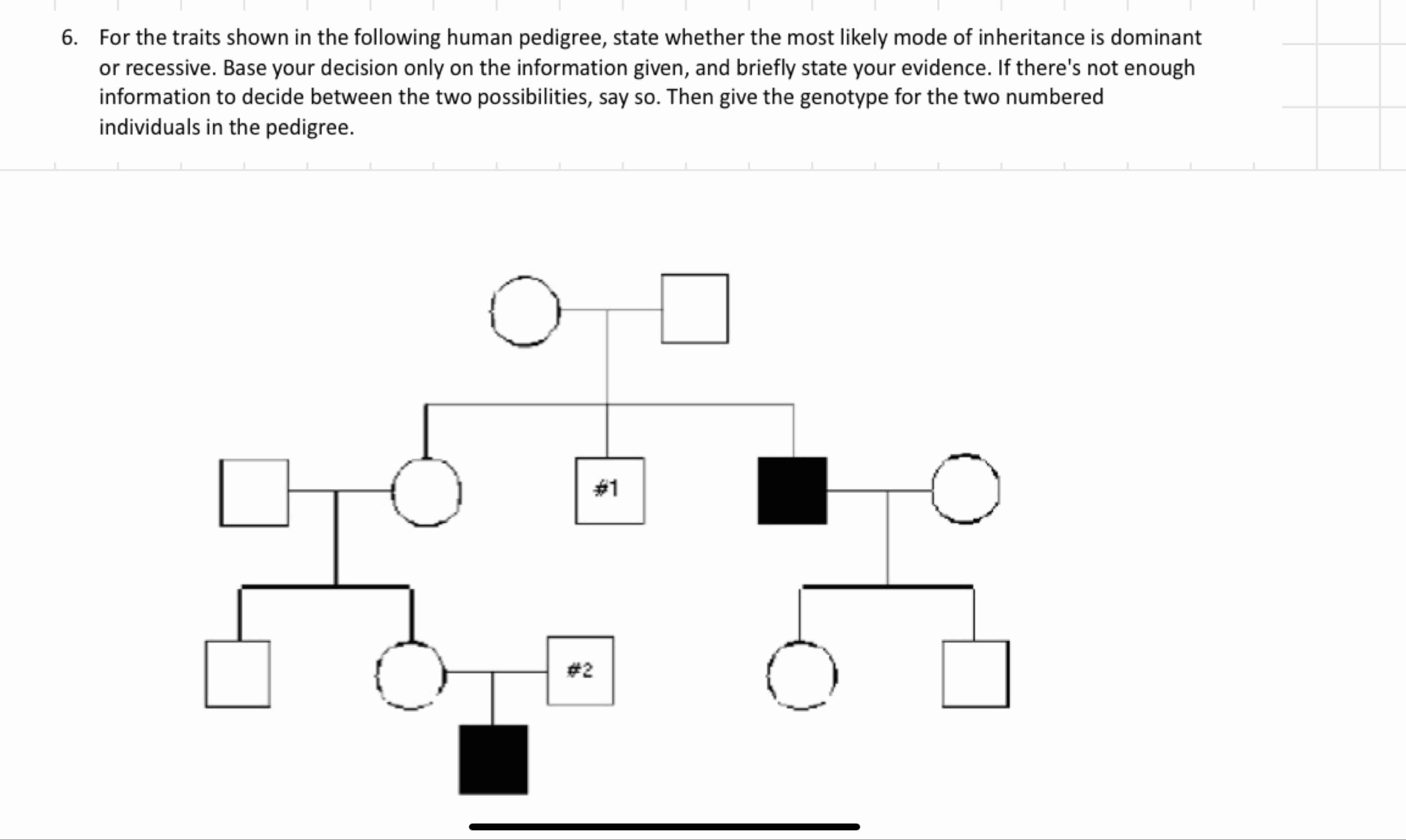 Solved 6. ﻿For the traits shown in the following human | Chegg.com