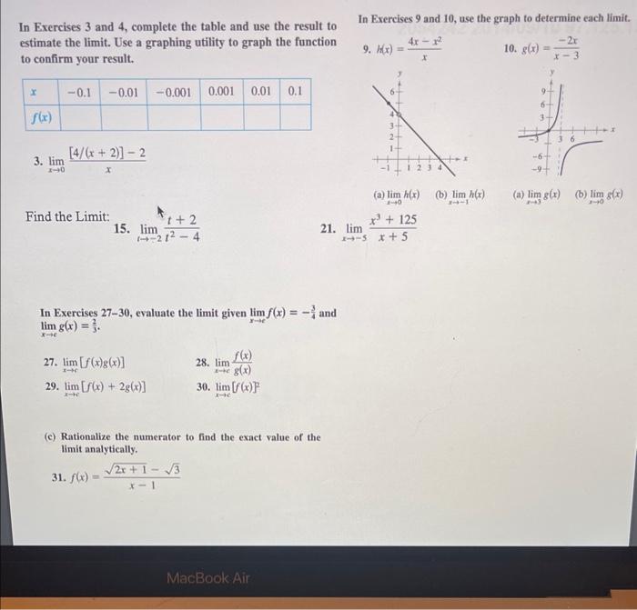 Solved In Exercises 3 and 4 , complete the table and use the | Chegg.com