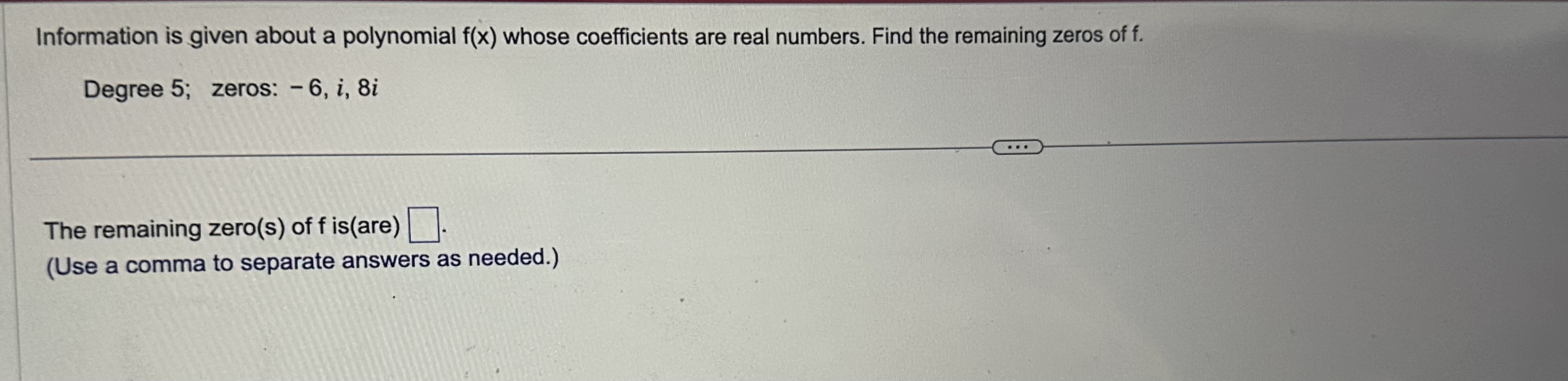 Solved Information is given about a polynomial f(x) ﻿whose | Chegg.com
